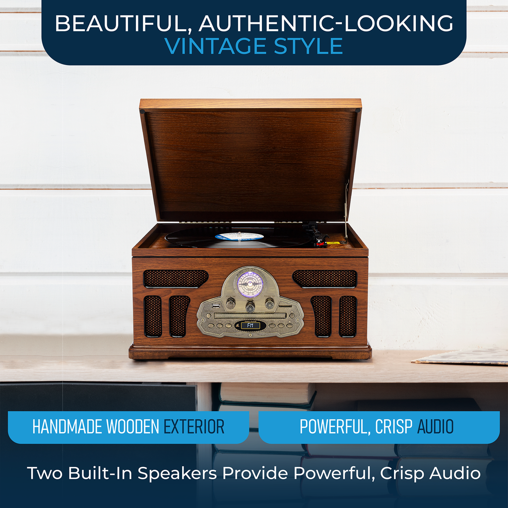 SoundBeast All-in-One Turntable | 3-Speed Record Player, Bluetooth, CD ...