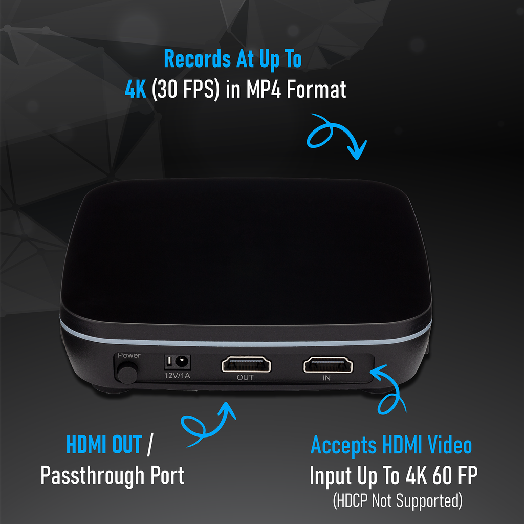 4K HD Video Capture Box 2.0 (Second Generation) | Record Audio and 4K ...